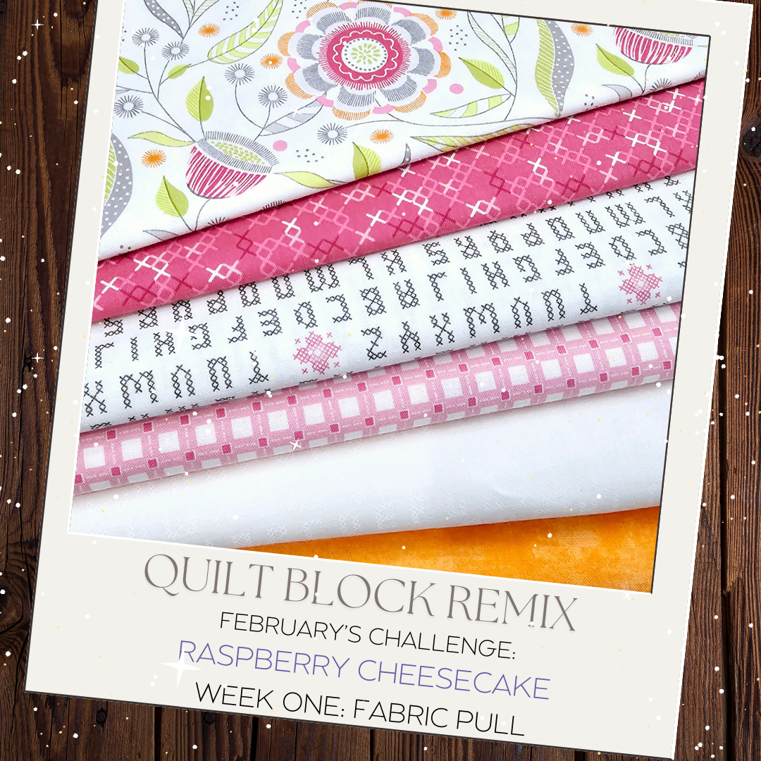 February Block Remix Challenge - cherry blossoms